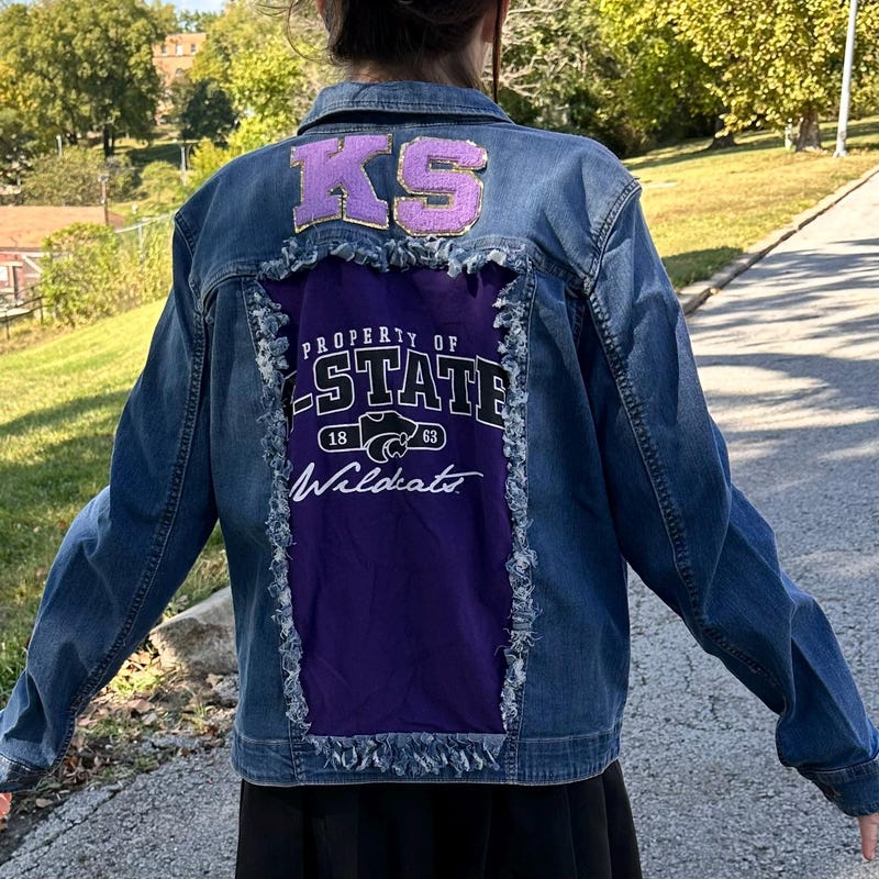 College Jean Jacket - Etsy