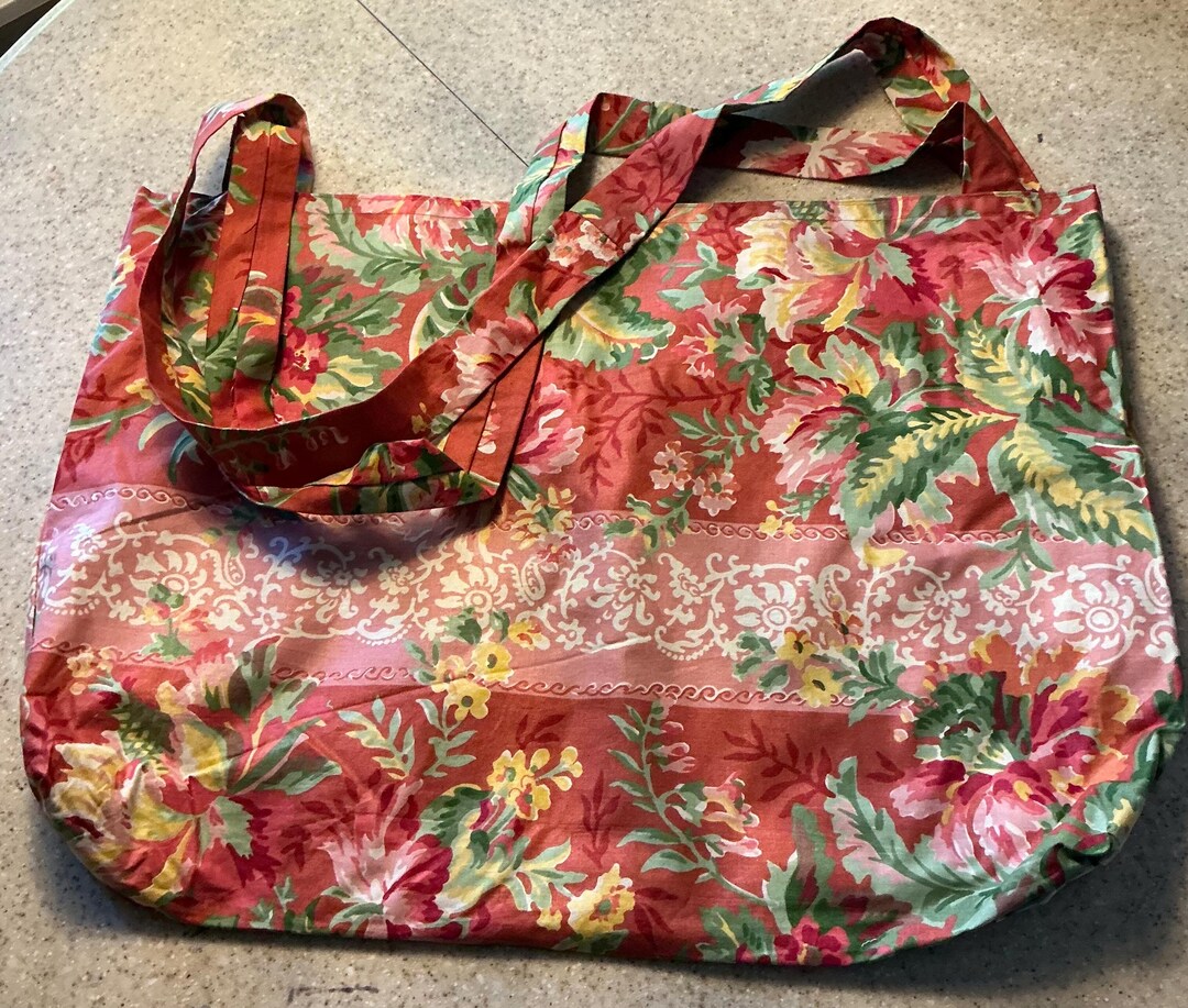 Extra Large Peach Tote/ Shoulder Bag, 38” Straps. Fully Lined - Etsy