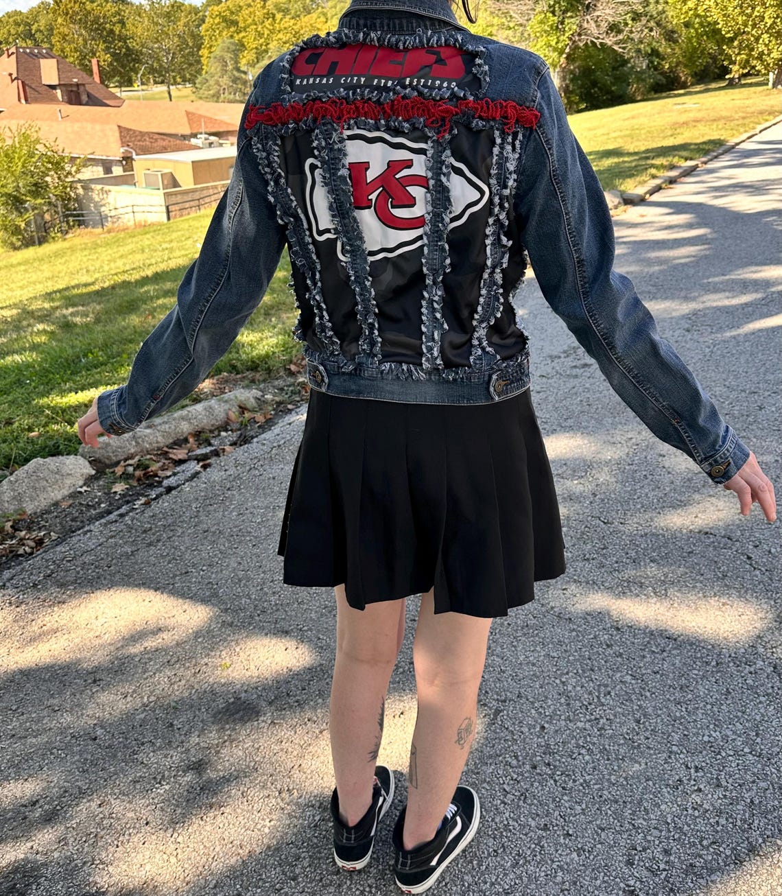 Kansas City Chiefs Denim Fatigue Jacket - Etsy