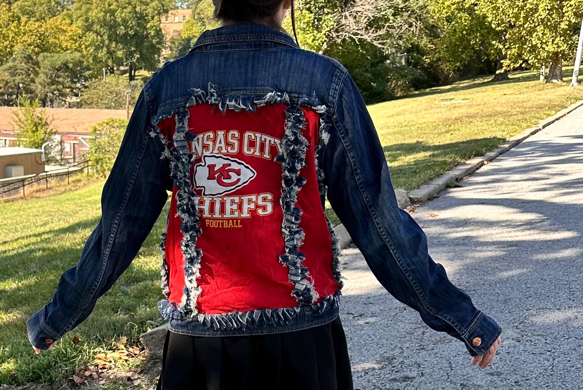 Kansas City Chiefs Denim Jacket - Etsy