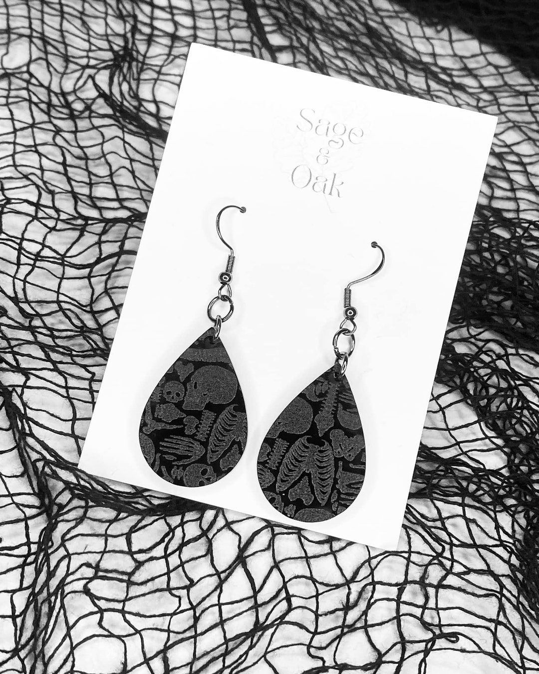 The Autopsy Skeleton Earrings, Bone Earrings, Halloween, Sci-fi Lovers ...