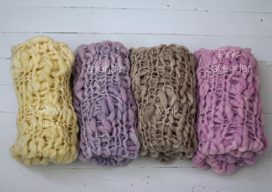 Mini Knit Blanket Wool Layer Posing Wrap Basket Filler Stuffer Newborn ...