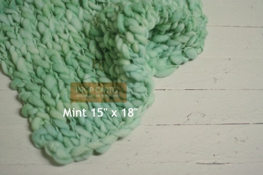Prop Blanket Knit Wool Layer Posing Wrap Basket Filler Stuffer Newborn ...