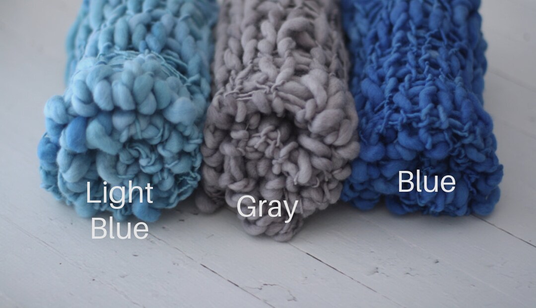 Mini Knit Blanket Wool Layer Posing Wrap Basket Filler Stuffer Newborn ...