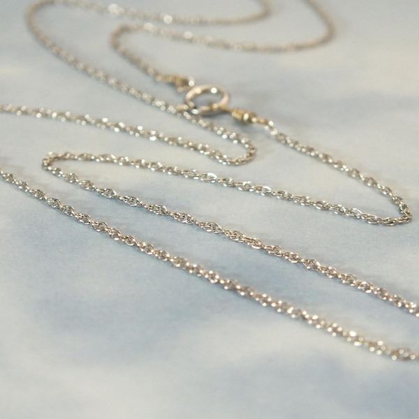 White Gold Chain - Etsy