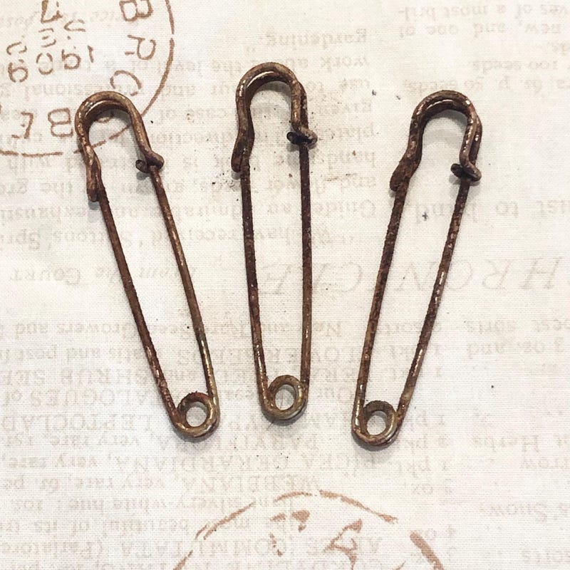 Rusted Safety Pins - Etsy