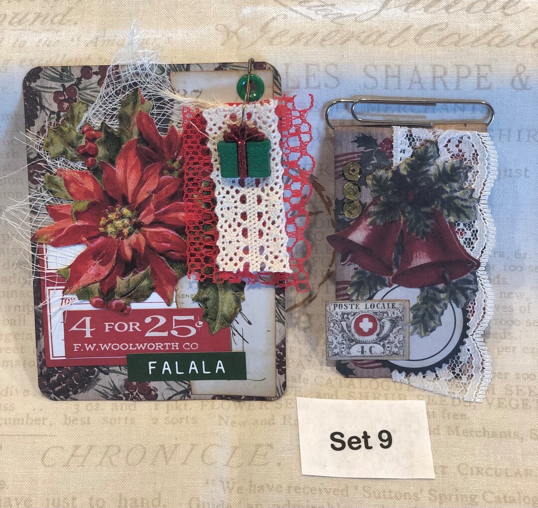 Num 9 Altered Paper Clip Set of 2 Tim Holtz Ephemera - Etsy