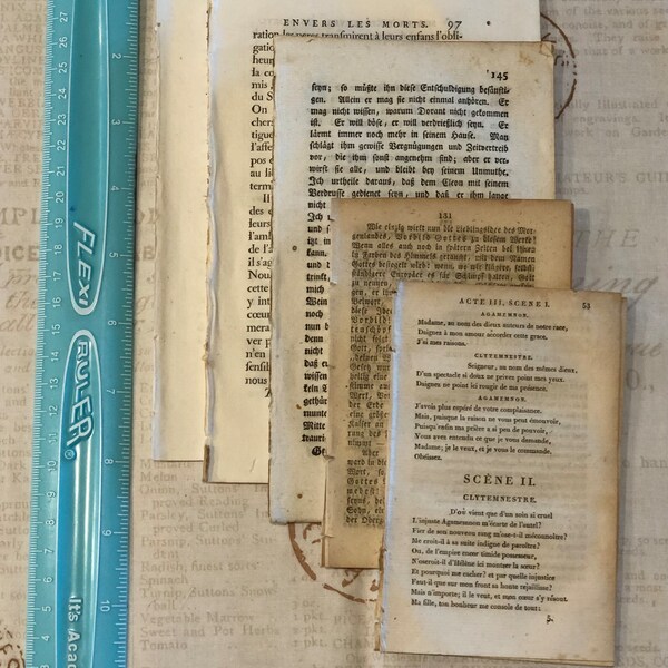 French Book Page - Etsy