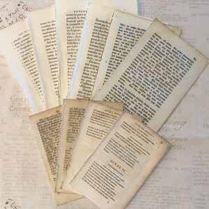1600-1800's Cotton Rag Paper Book Page Pack, Junk Journal Collage ...