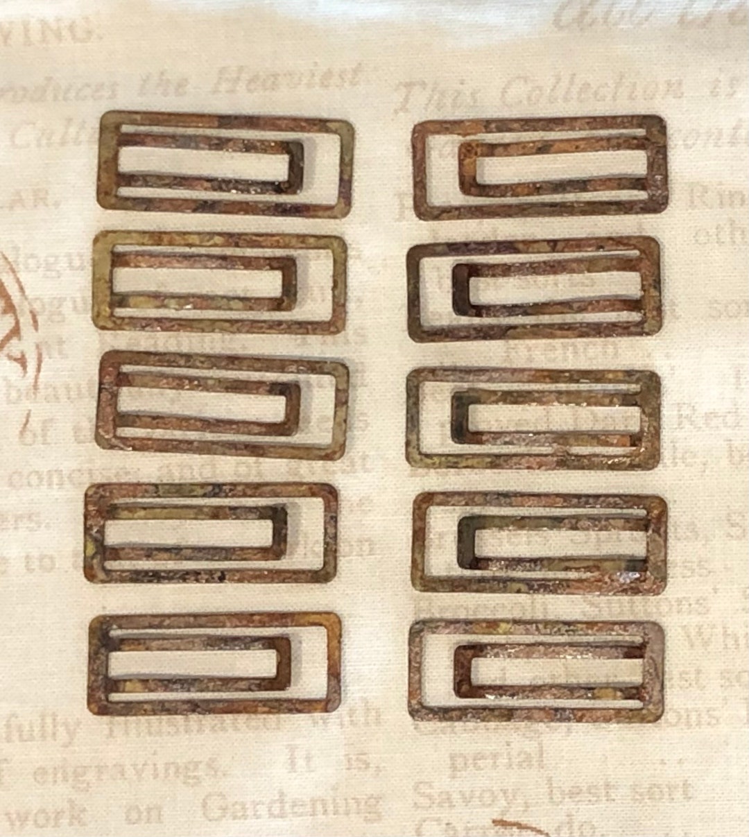 Rusted No Slip Paper Clips, ~1 Inch Length, Contains 10 per Package ...