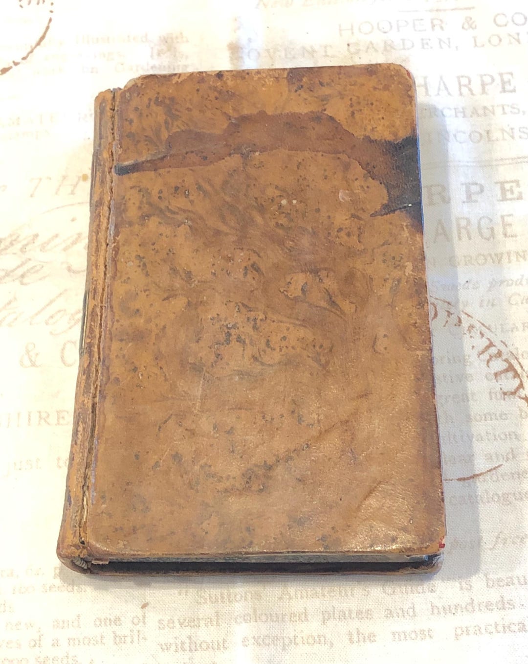 Small E 1821 Antique French Book, Beautiful Rag Paper Pages, 5.5X3.5X0 ...