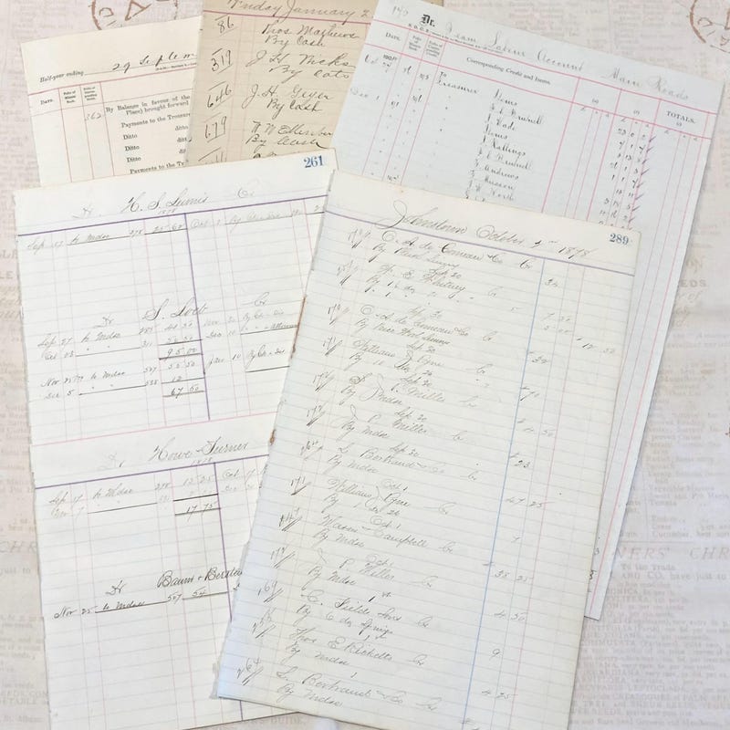 Antique Accounting Ledger - Etsy