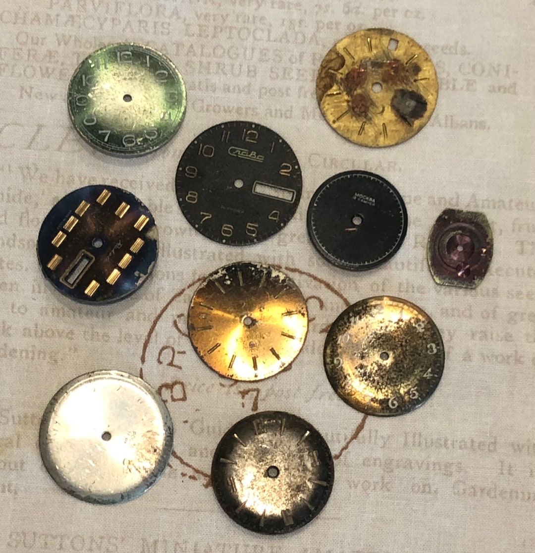Watch Faces, Vintage, Random Assortment, Set of 10, Industrial ...