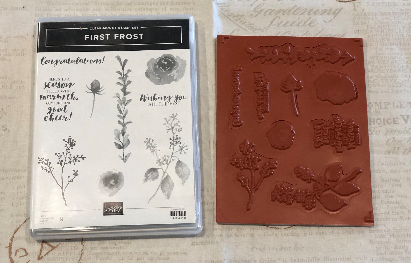 First Frost Stampin up Stamps and Thinlits, Rubber Set, New, Never Used ...