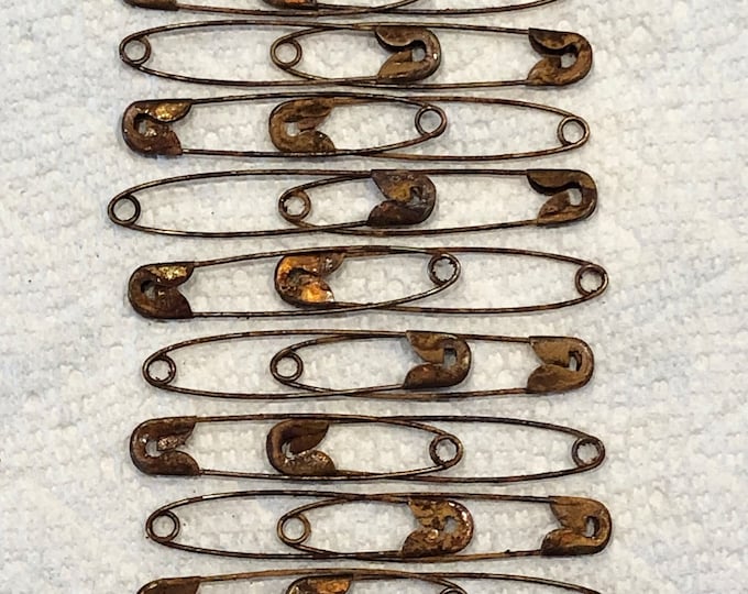 Rusted Safety Pins, 2 Inch, Contains 20 per Package, Grungy, Steampunk ...