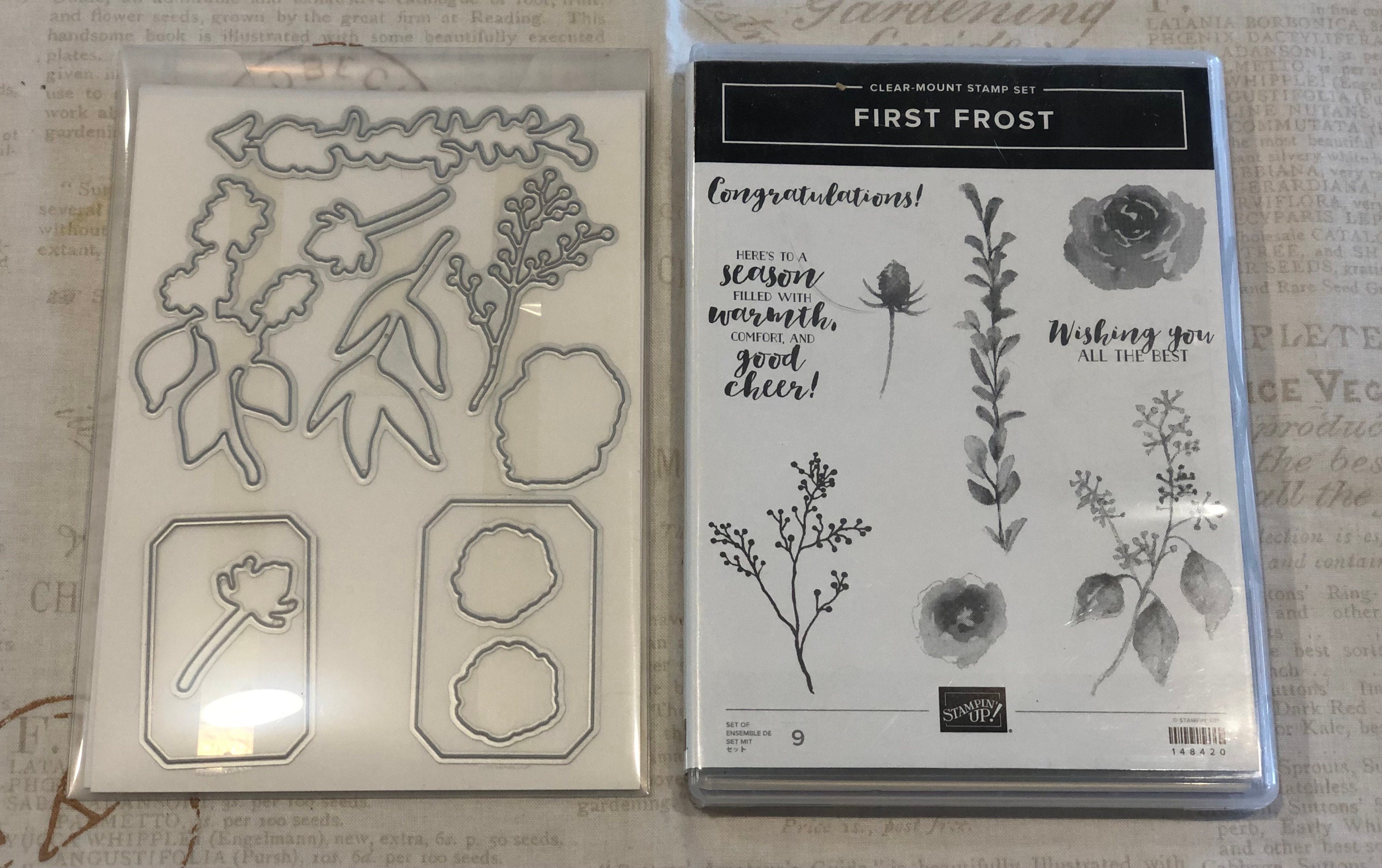 First Frost Stampin up Stamps and Thinlits, Rubber Set, New, Never Used ...