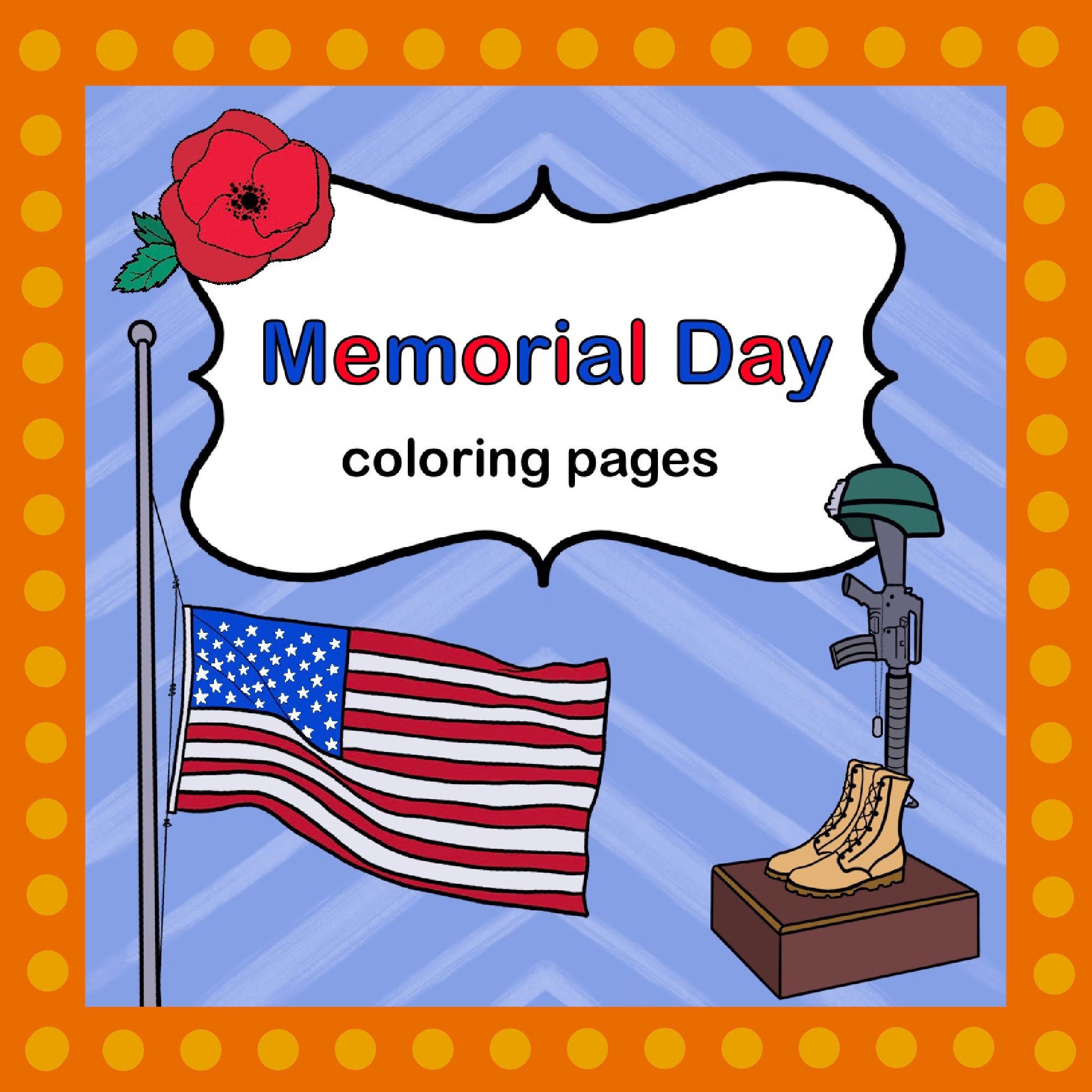 Memorial Day Flag Coloring Pages