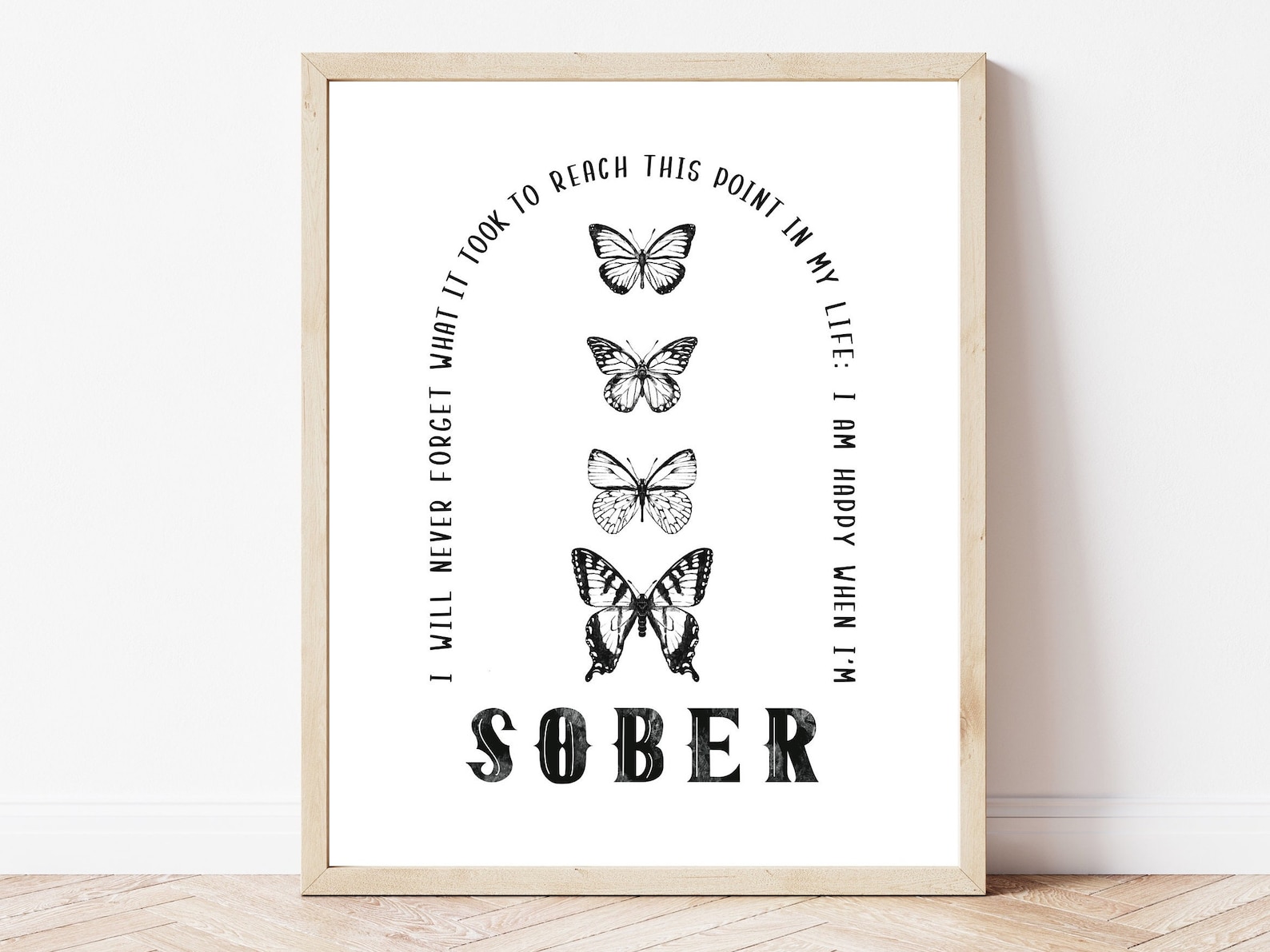 Sober Art, Sobriety Print, Alcoholics Anonymous Gift, Recovery ...