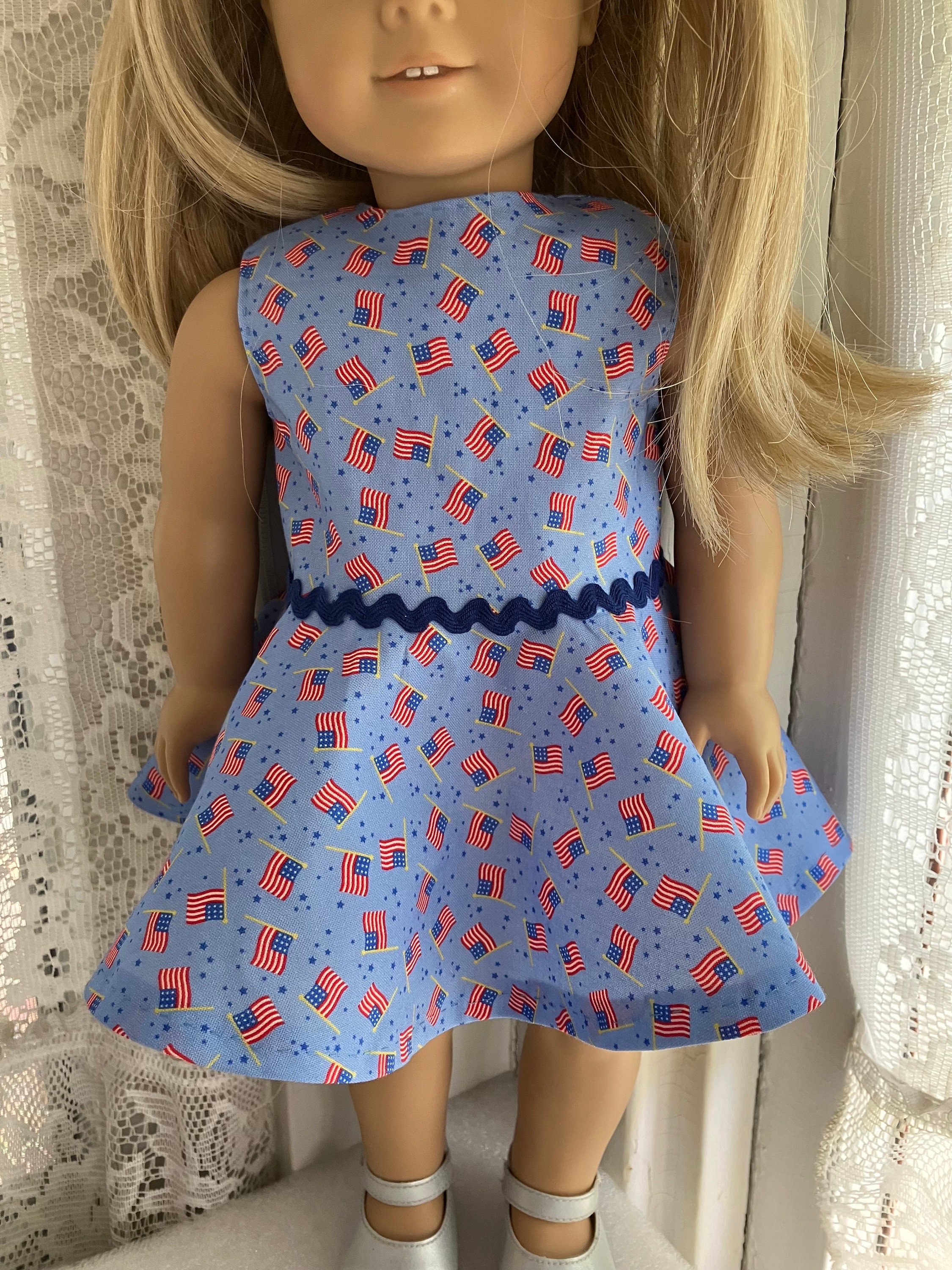 Waving American Flags Dress for 18 Inch Dolls - Etsy