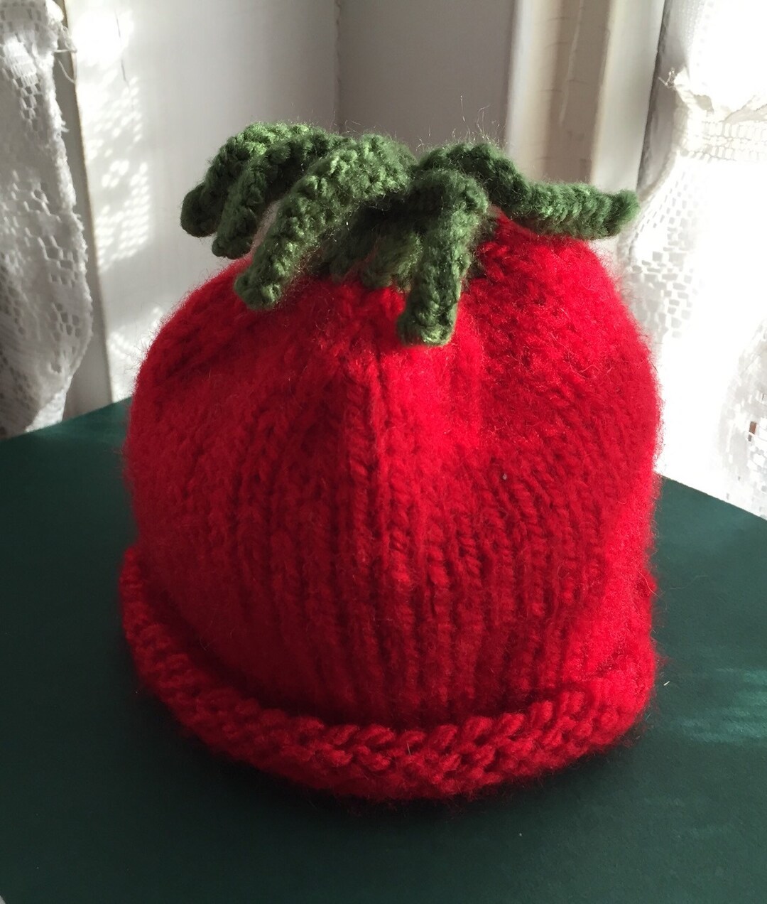 Little Tomato Knitted Baby Hat - Etsy