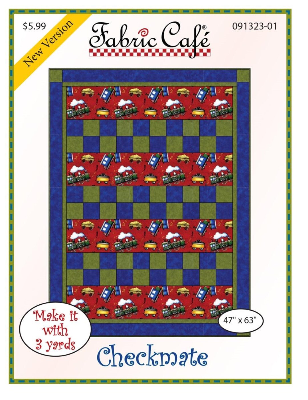 3 Yard Quilt Pattern Checkmate 91323-3 Sku: 60996 - Etsy