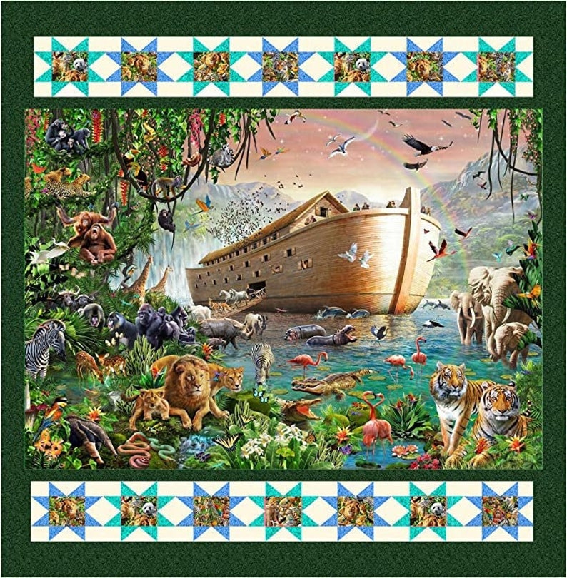Noahs Ark Quilt Kit 3847-B Sku: 59145 - Etsy