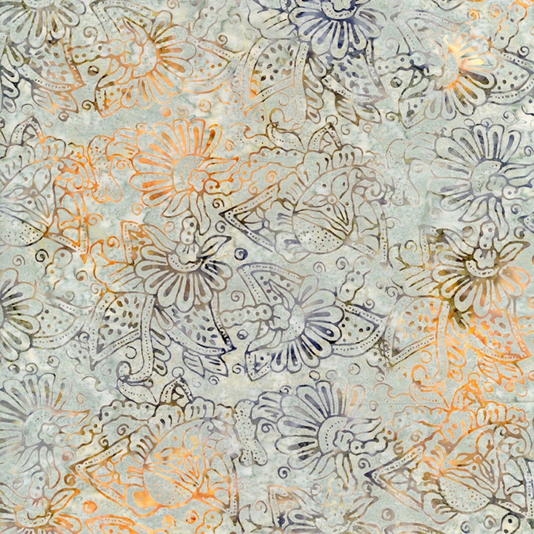 Tonga Batiks Windsong Breeze Nautical Florals B1942-BREEZE Timeless ...