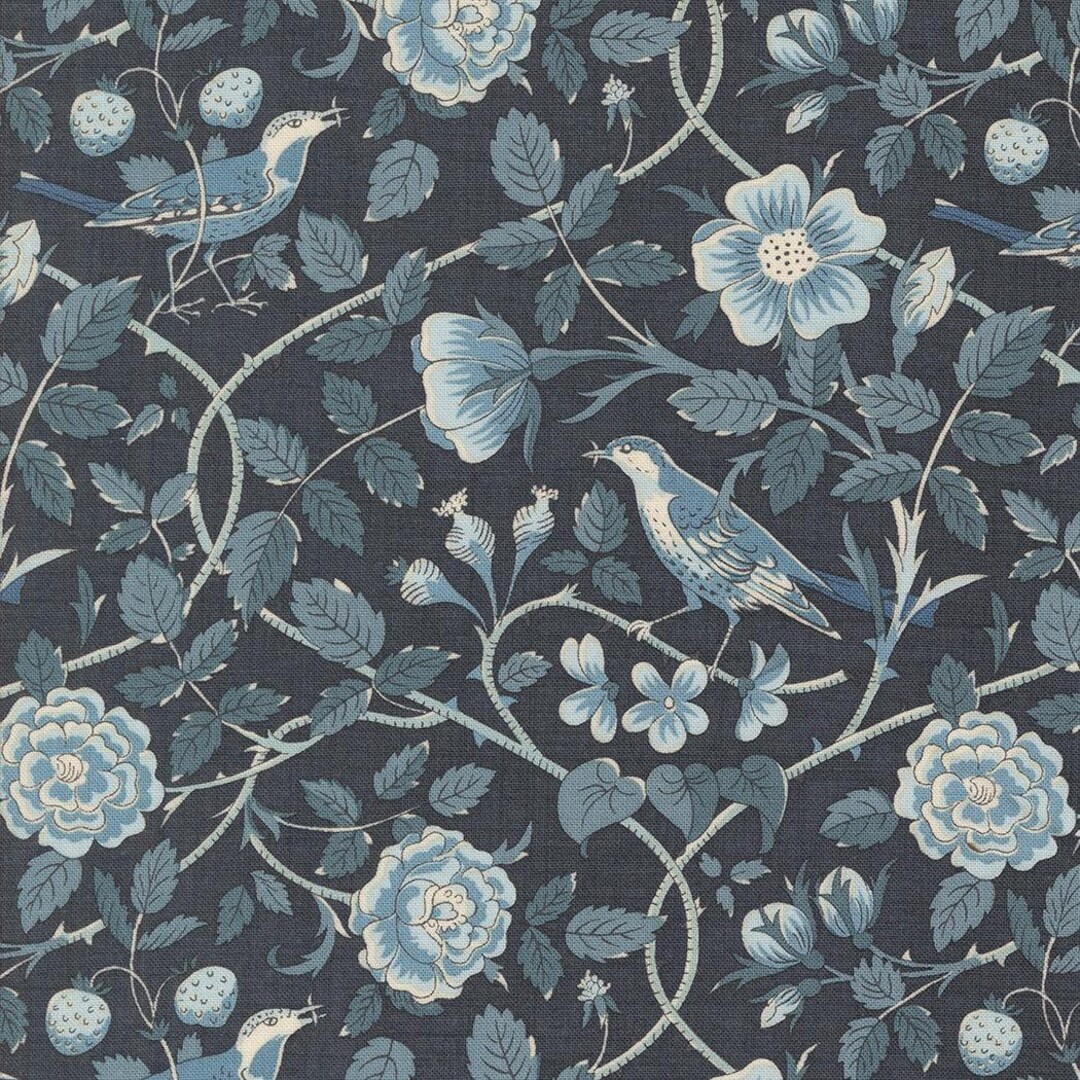 Sacre Bleu - Indigo - 13972 17 - 1/4 Yard Cut - Moda - Sku: 71138 - Etsy