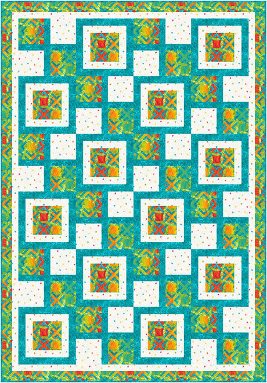Color Burst - Arcade Quilt Kit - Fran Morgan - Blank Quilting - Etsy