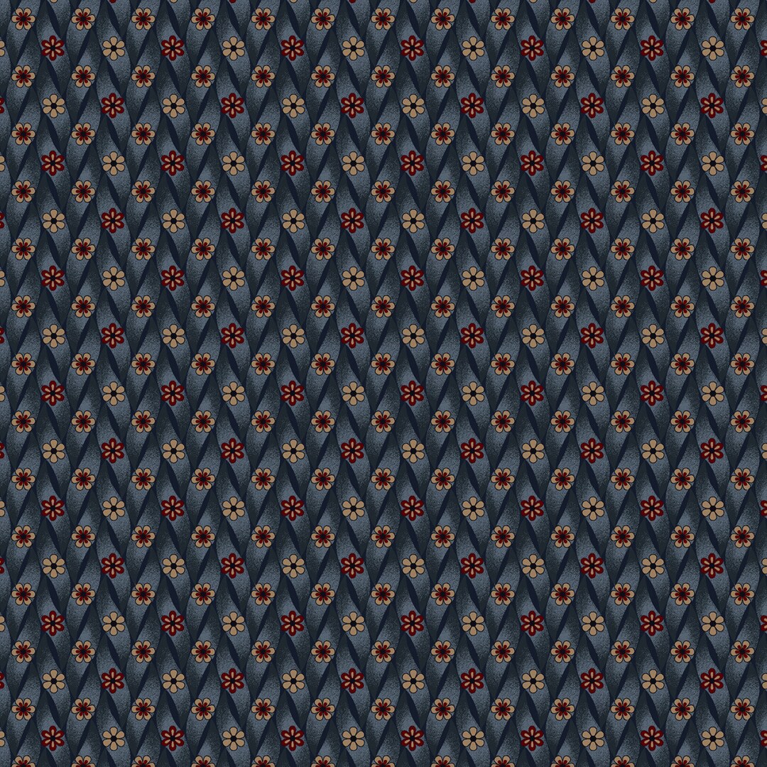 Maple House Navy Maple Cupboard R170830D-NAVY Marcus Fabrics Pam Buda ...