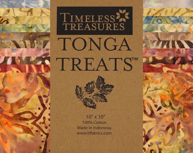 Tonga Batiks Windsong Clay Symmetrical Floral Tiles B8740-CLAY timeless ...