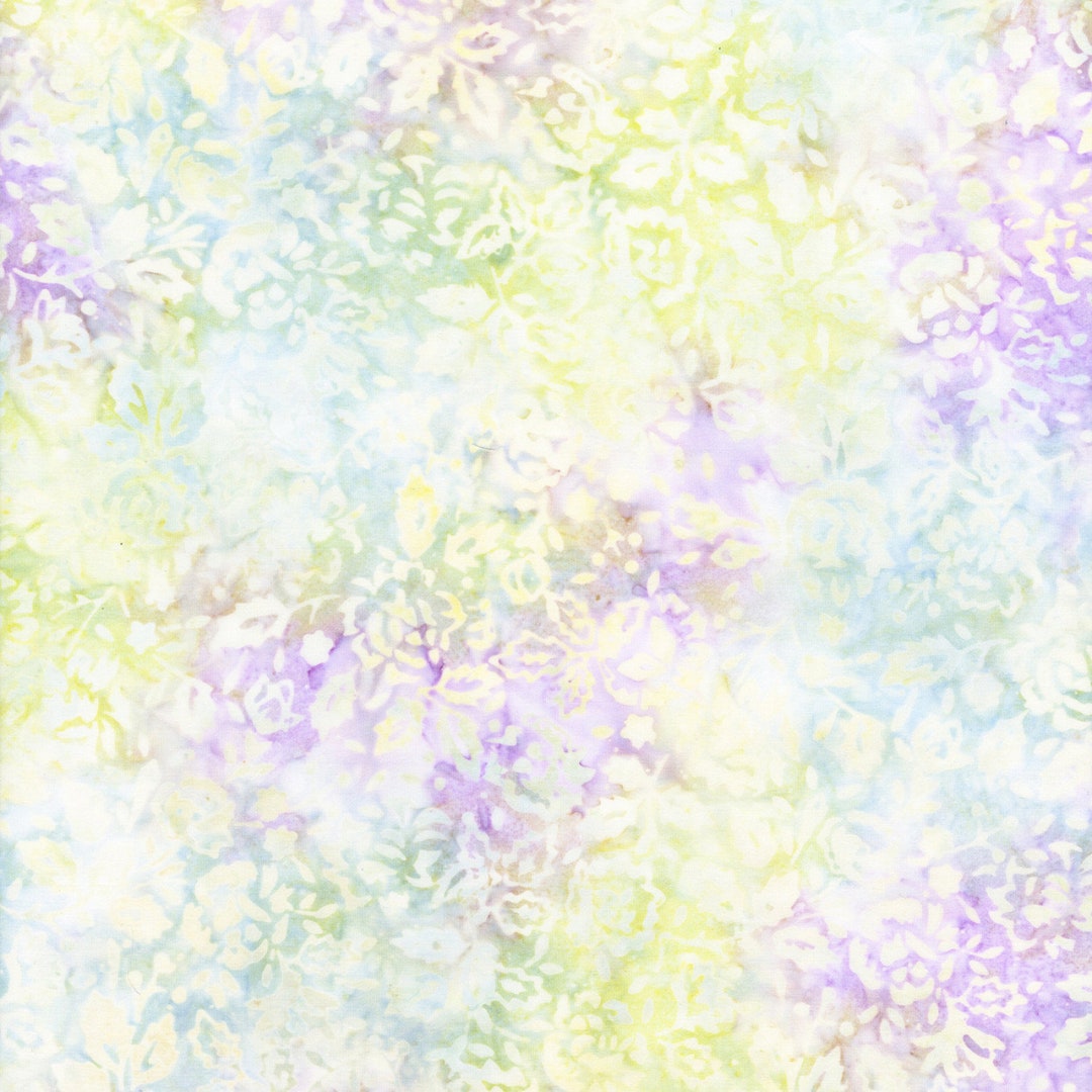 Tonga Batiks Dreamer - Soft Stamped Flowers on Branches B1765-SOFT - 1/ ...