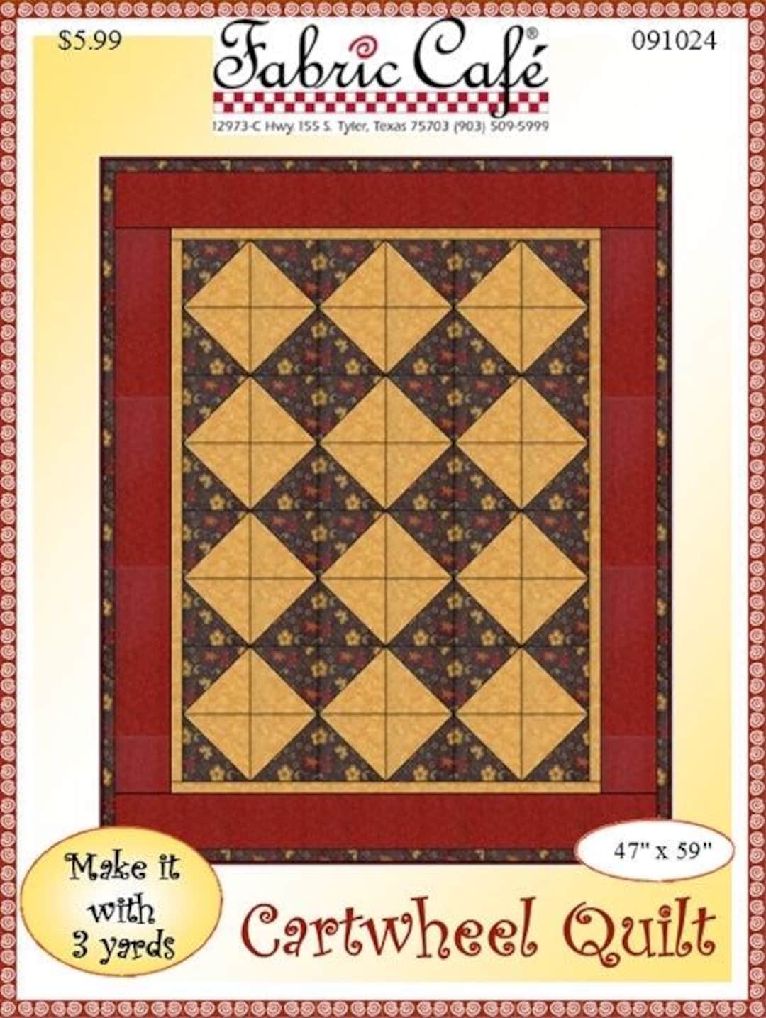 Cartwheel 3 Yard Quilt Pattern 91024-3 Sku: 61017 - Etsy