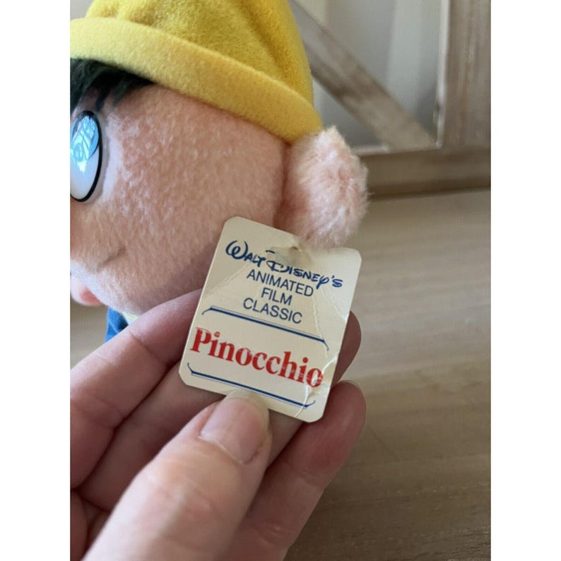 NWT Vintage Pinocchio Plush - Walt Disney's Animated Film Classic - Etsy