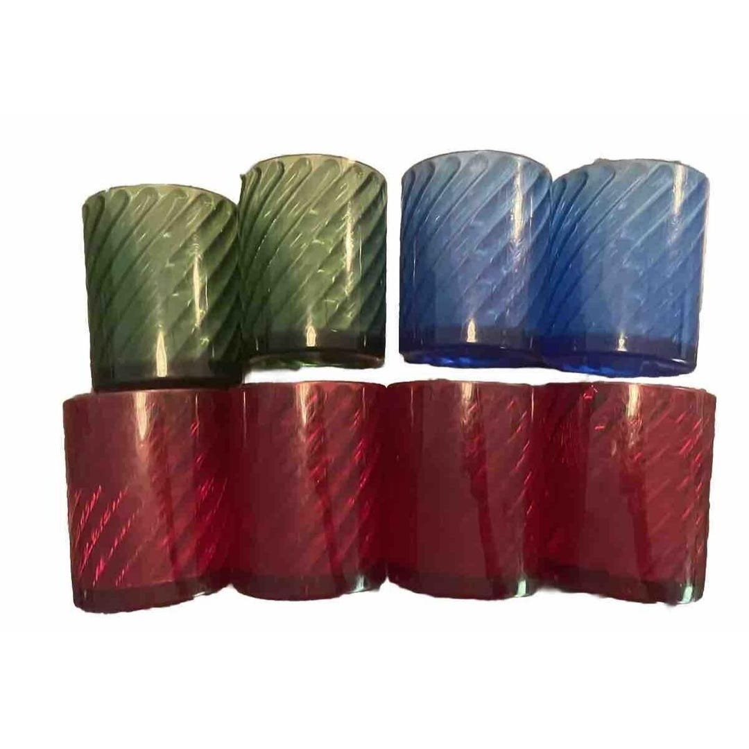 VTG HJ Stotter Acrylic Lucite Bar Glasses Tumblers Cups Retro Set (8 ...