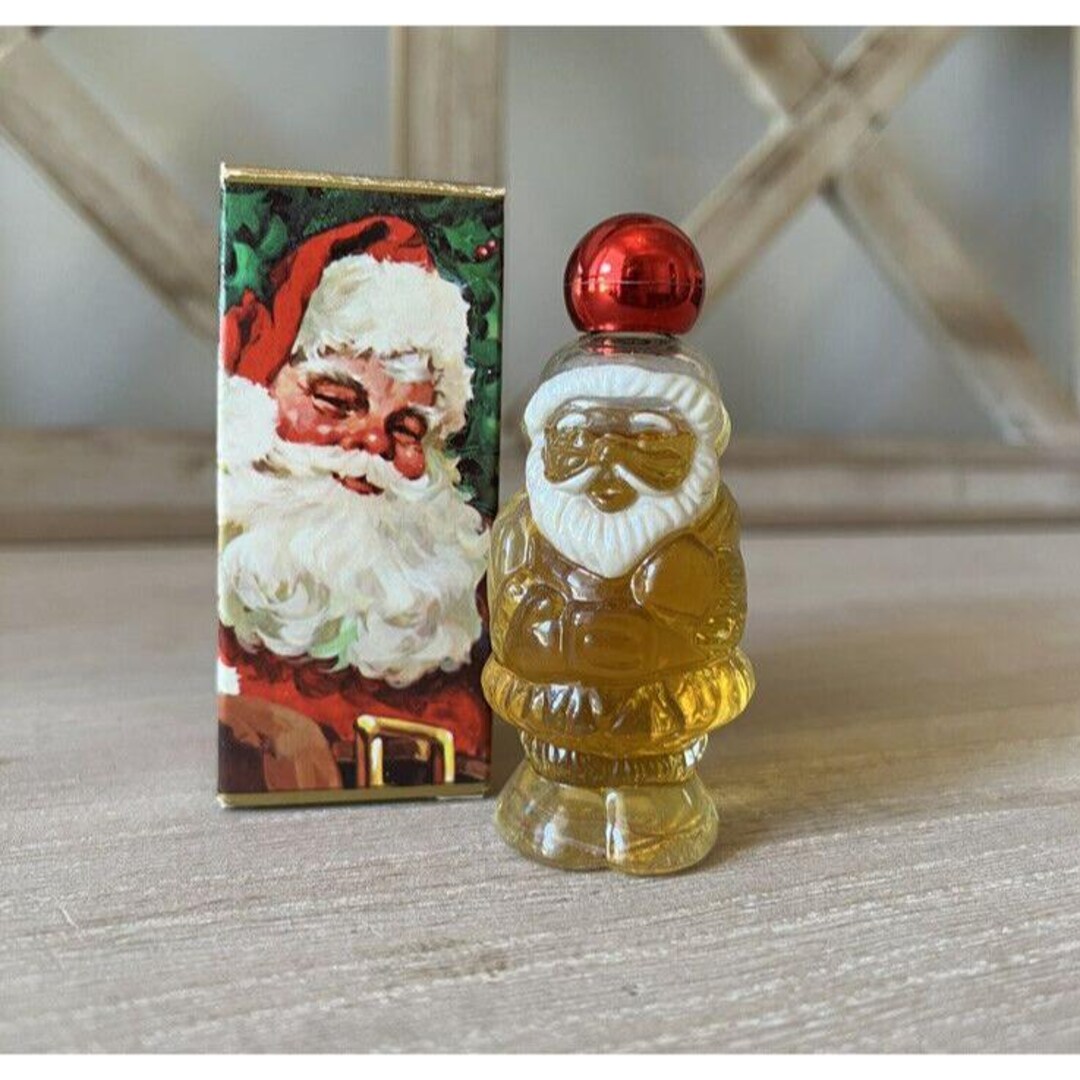 Vintage Avon Jolly SANTA Here's My Heart COLOGNE PERFUME 80% Full W/box ...