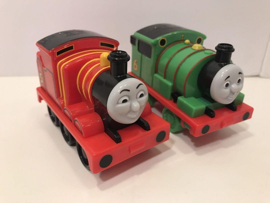 ERTL Thomas the Tank Engine #1 #6 Train Car Pull Back Release Toy 1985 ...