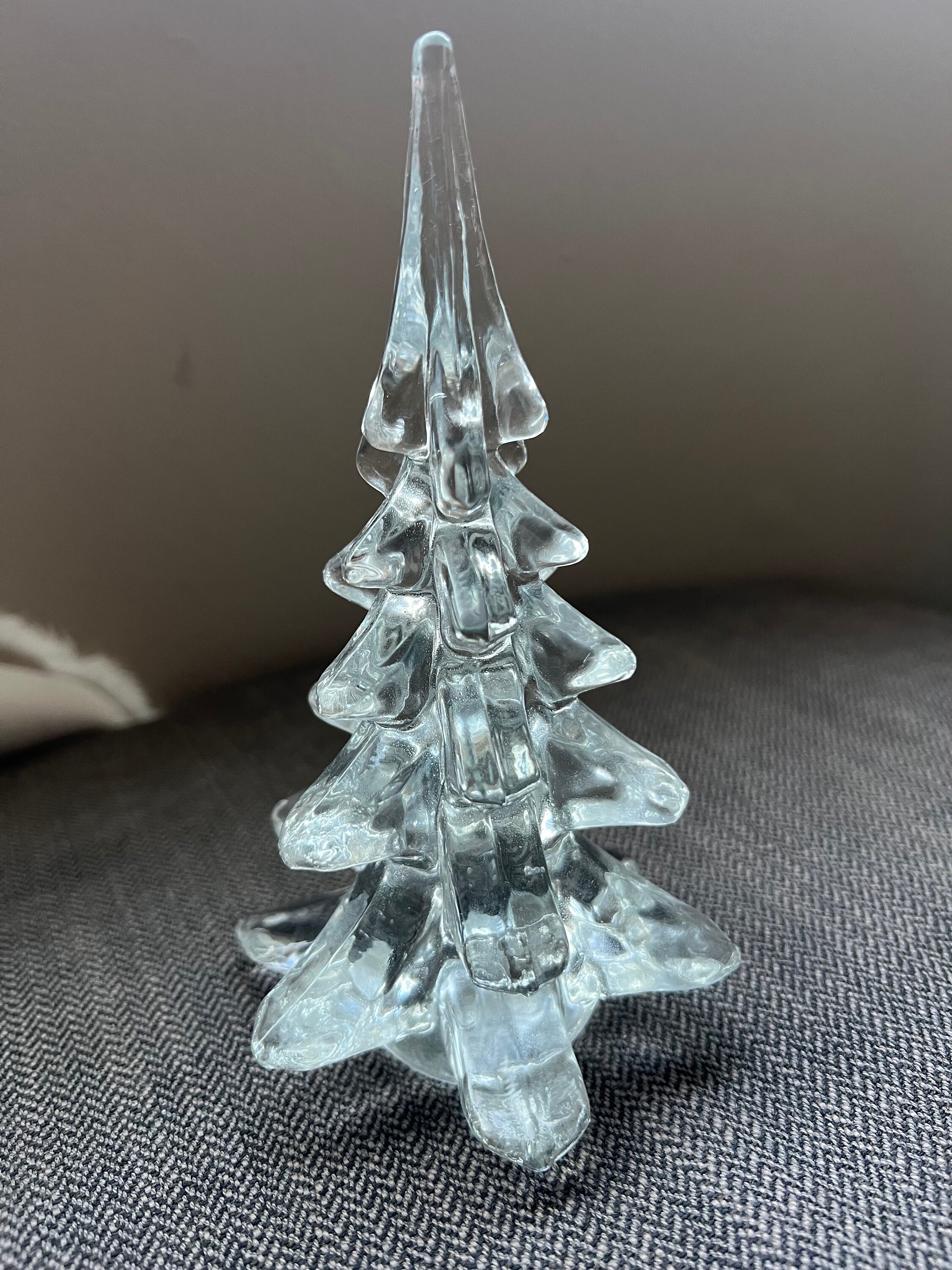Vintage Silvestri Style Glass Christmas Tree Crystal Clear Art Glass ...