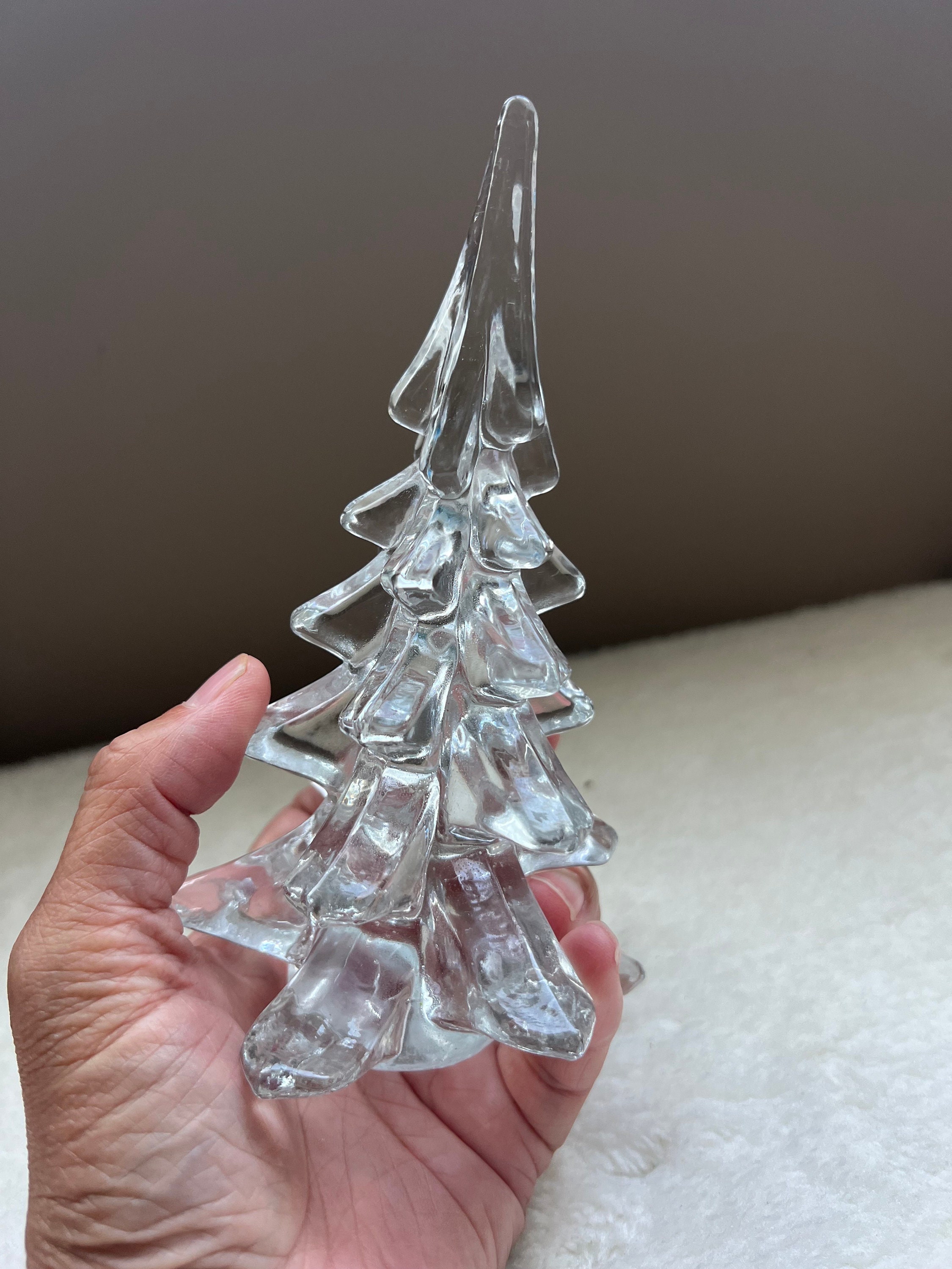 Vintage Silvestri Style Glass Christmas Tree Crystal Clear Art Glass ...