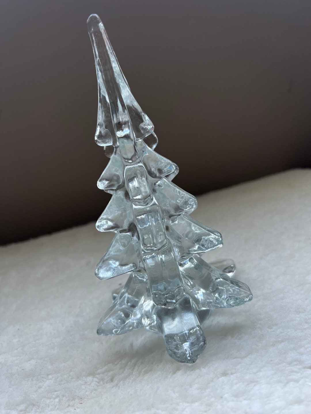 Vintage Silvestri Style Glass Christmas Tree Crystal Clear Art Glass ...