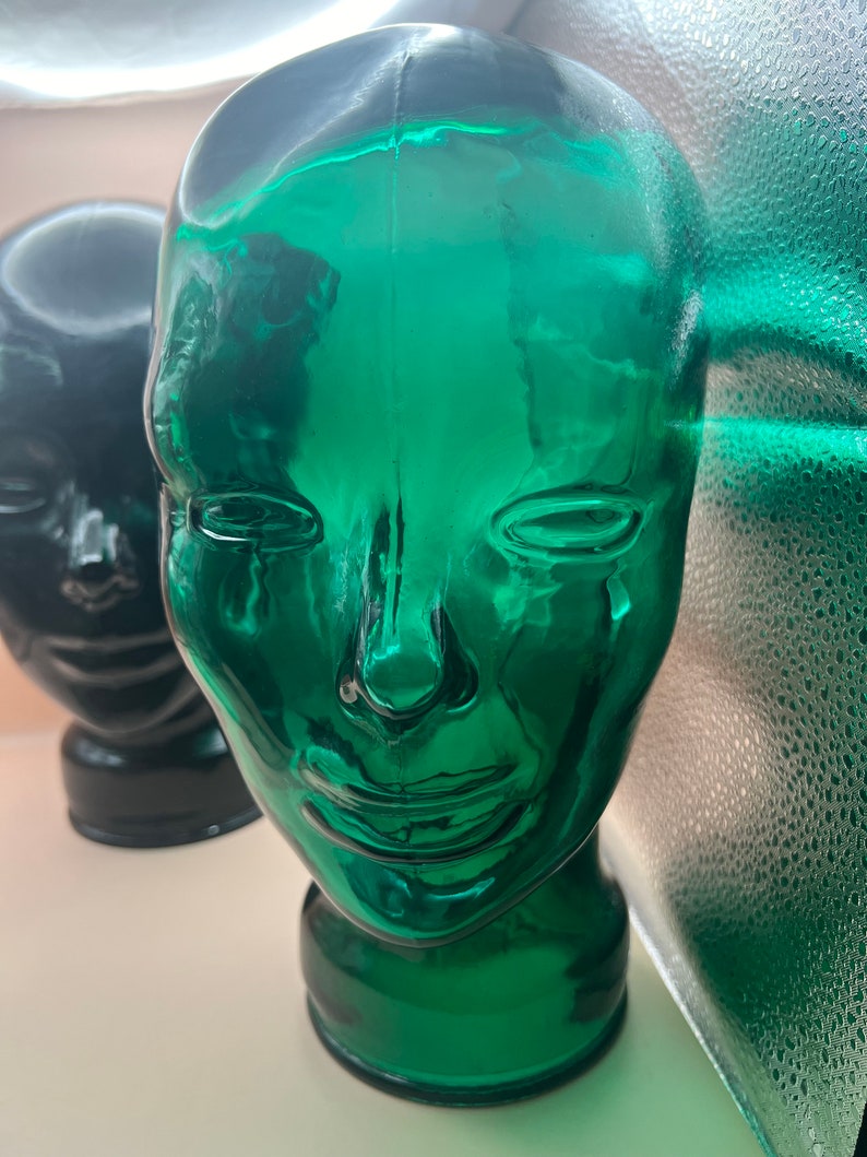 Glass Head, Glass Heads, Mannequin Display, Store Fixture, Clear, Green ...
