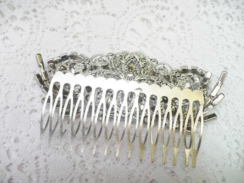 Vintage Bridal or Formal Hair Comb RHINESTONE Iridescent | Etsy