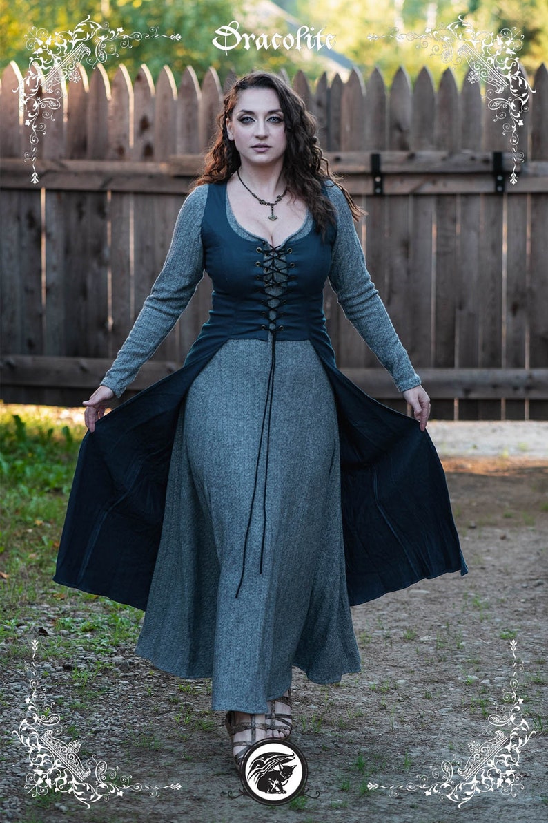 Freydis Surcoat Viking Coat - Norse Dress for Women, LARP Costume and ...