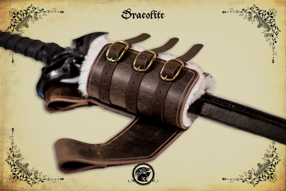 Medieval Side Scabbard With Fur for the Belt for LARP Action - Etsy