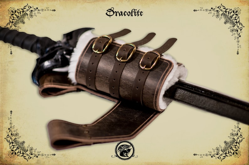 Medieval Side Scabbard With Fur for the Belt for LARP Action - Etsy