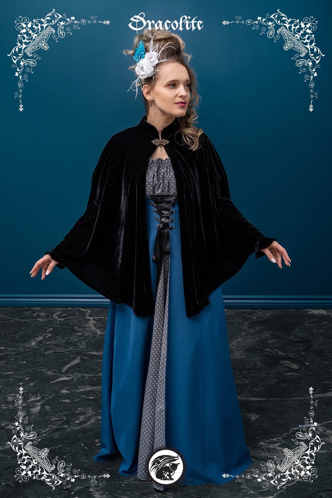 Gente-dame Shoulder Cloak Versailles Clothing - Renaissance Top for ...