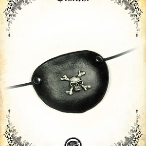 Skull Leather Eye Patch Pirate Eyepatch for LARP Action | Etsy