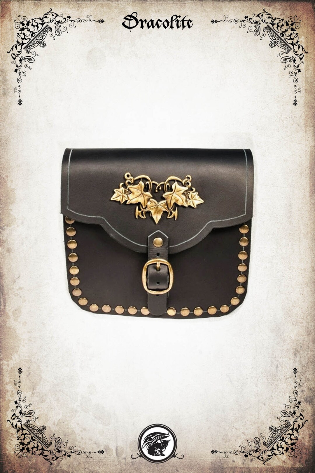 Square Elven Pouch Leather Purse for LARP, Action Roleplaying and ...