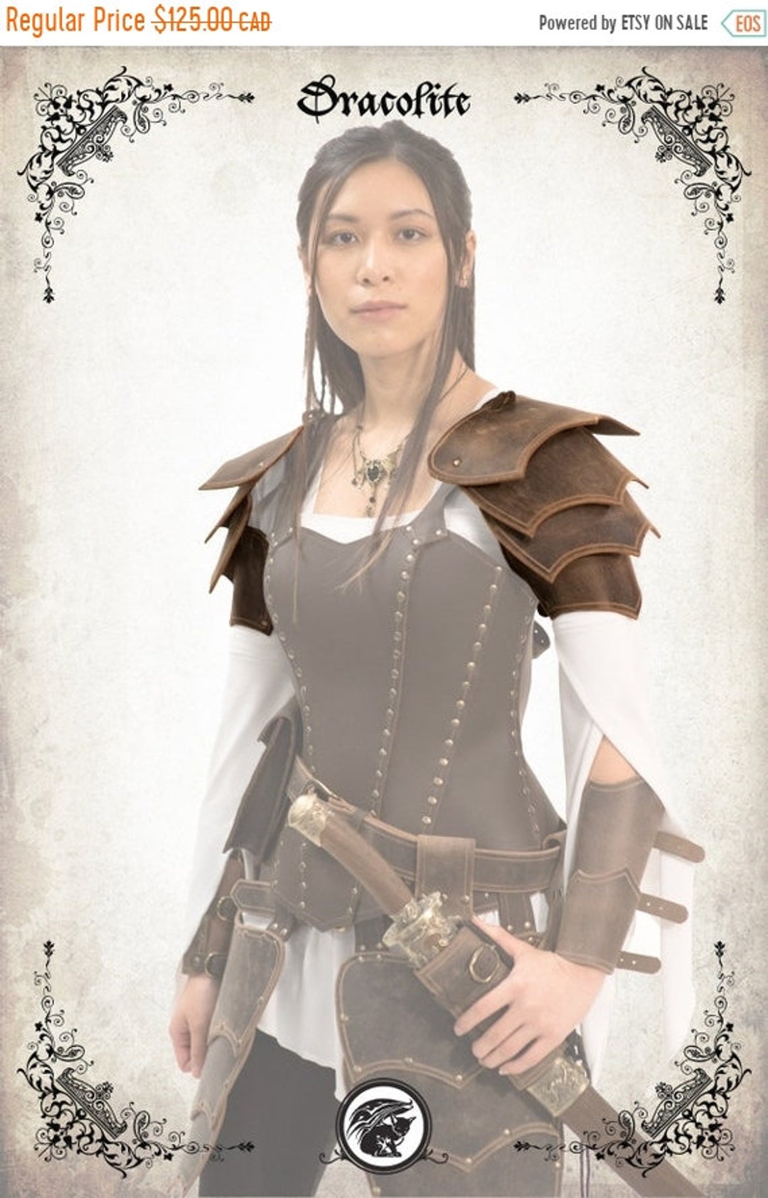 Damiane Pauldrons Adventurer Woman Shoulder Armor For Larp Action
