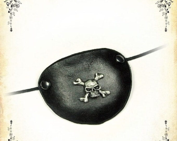 Skull Leather Eye Patch Pirate Eyepatch for LARP Action | Etsy